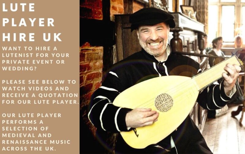 Lute Player Hire | Lutenists for hire UK - Atrium Entertainment Agency